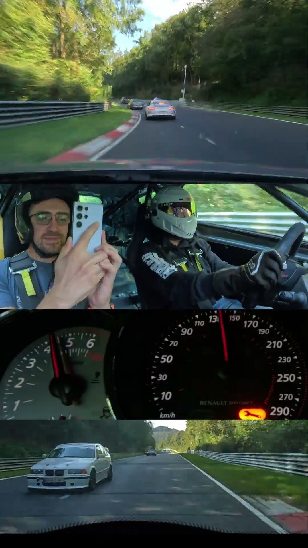 BMW E36 M3 chases pork after baguette blocked