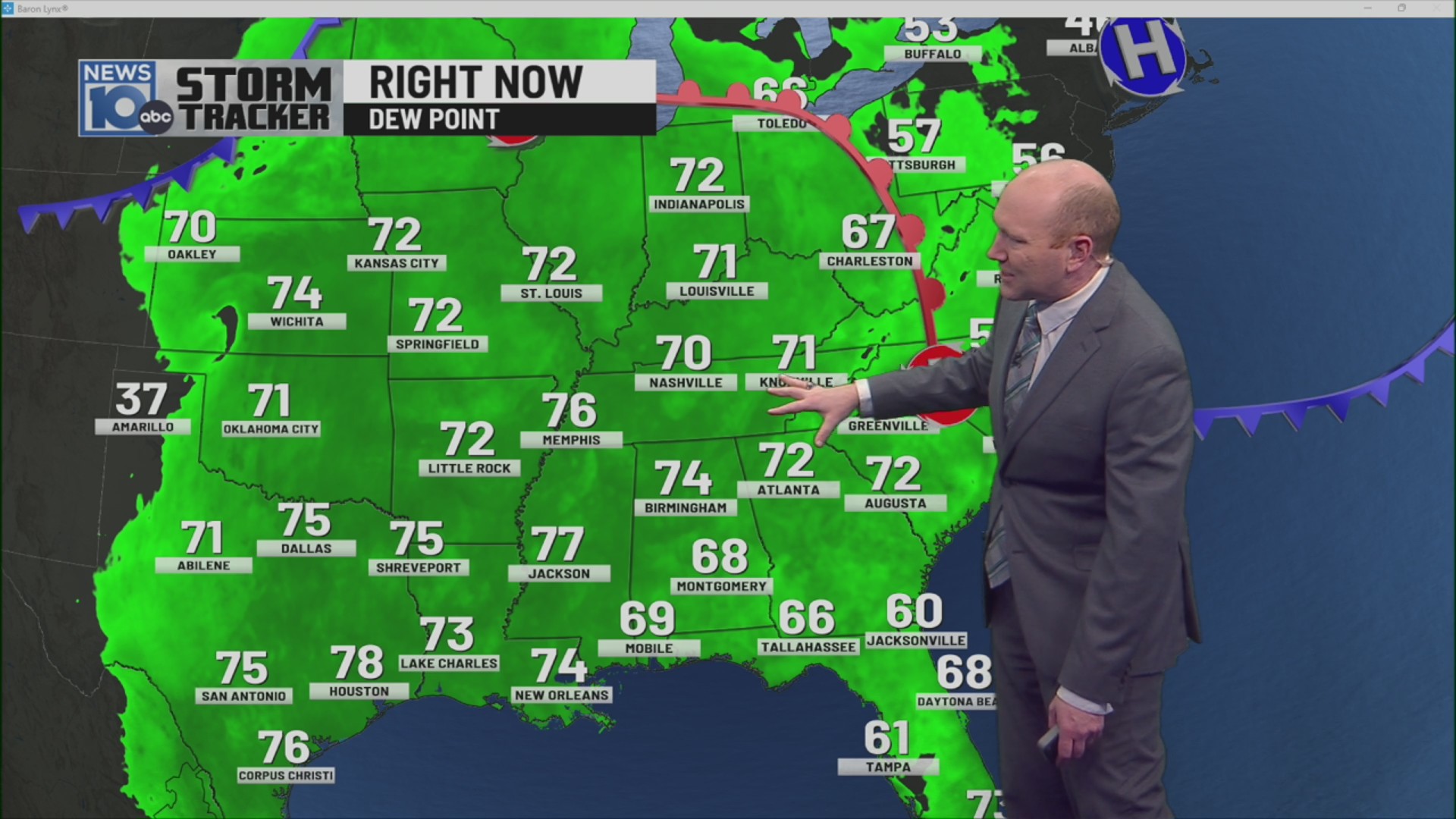 Monday evening forecast