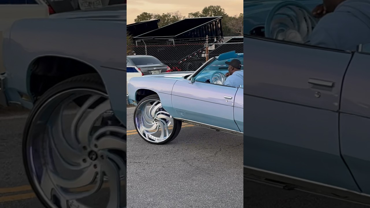 Outrageous 75 Chevy vert on 32’s riding out