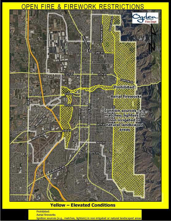 Ogden imposes yellow fire restrictions on fireworks and open fires due ...