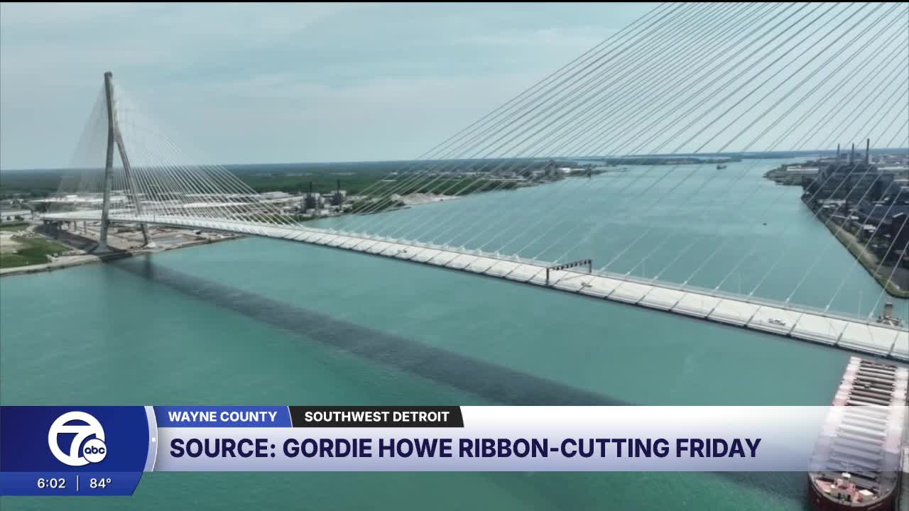 Gordie Howe International Bridge ribbon cutting happening Friday, per ...
