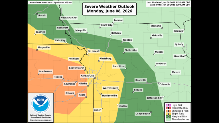 Severe weather threat rises for KC. Damaging winds, flooding downpours ...