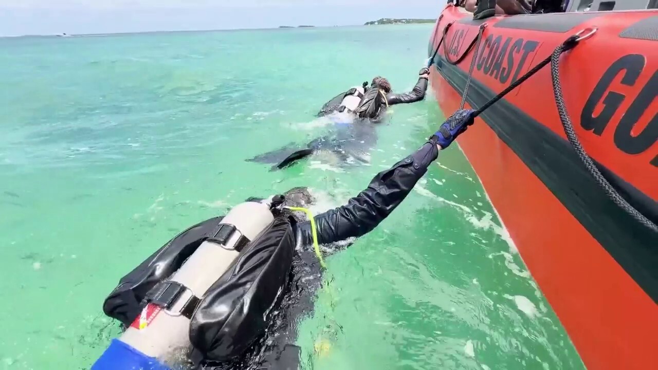 Coast Guard divers search the sea floor to find any trace of missing ...