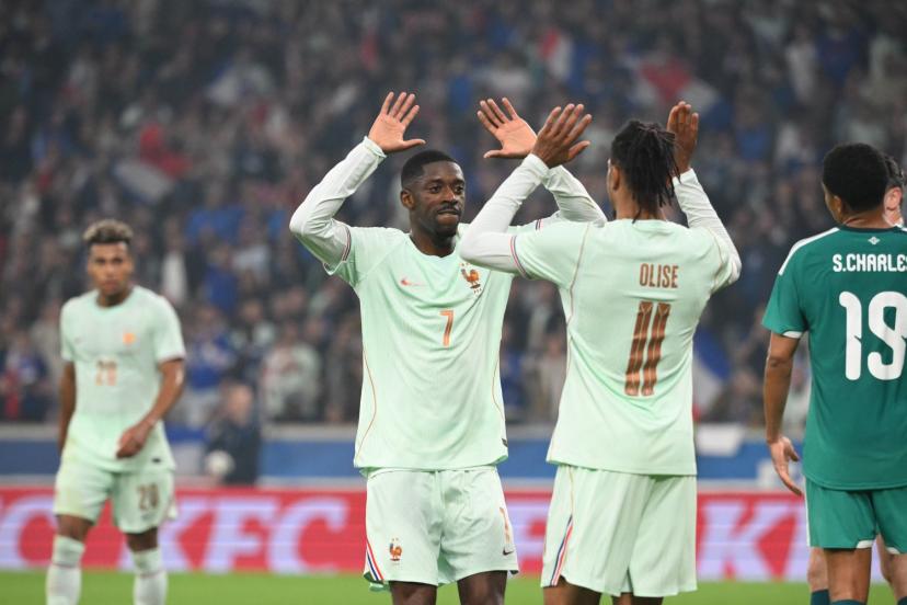 Olise a inscrit autant de buts que Dembélé avec 42 capes de moins