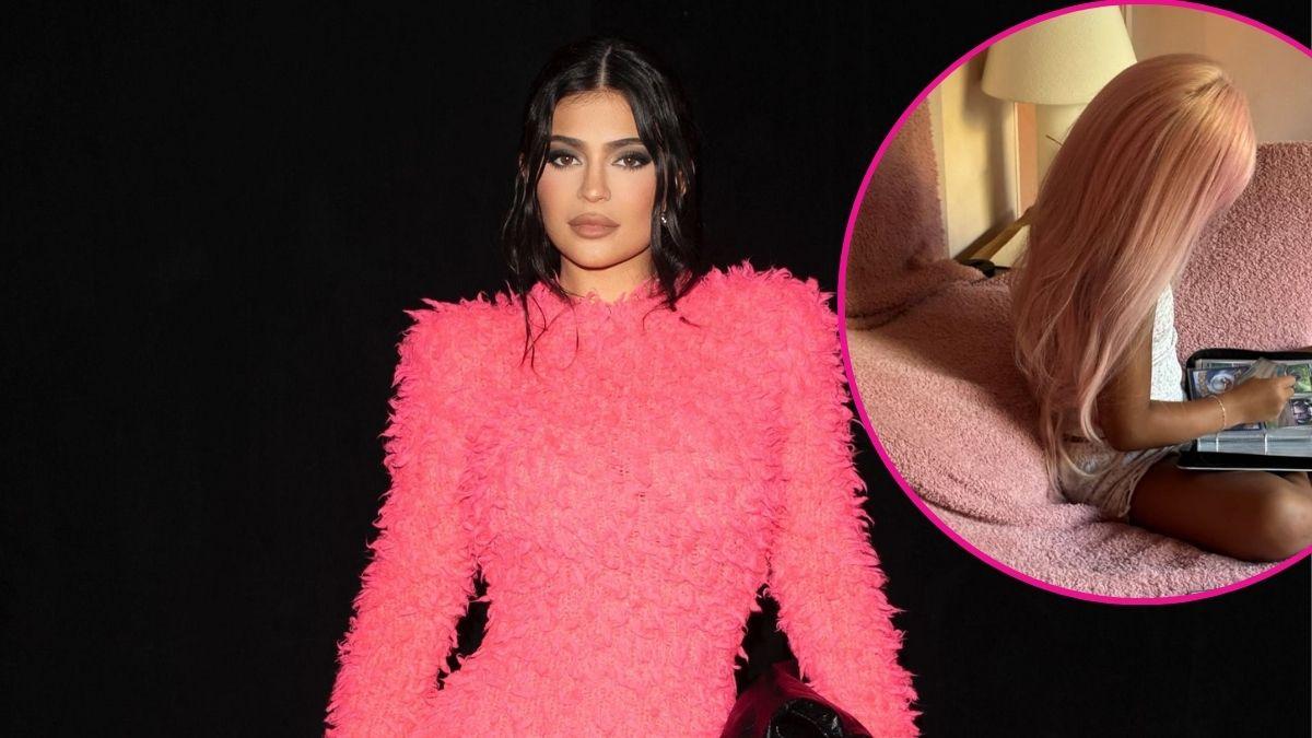 Kylie Jenner's daughter Stormi hilariously steals her iconic pink wig ...