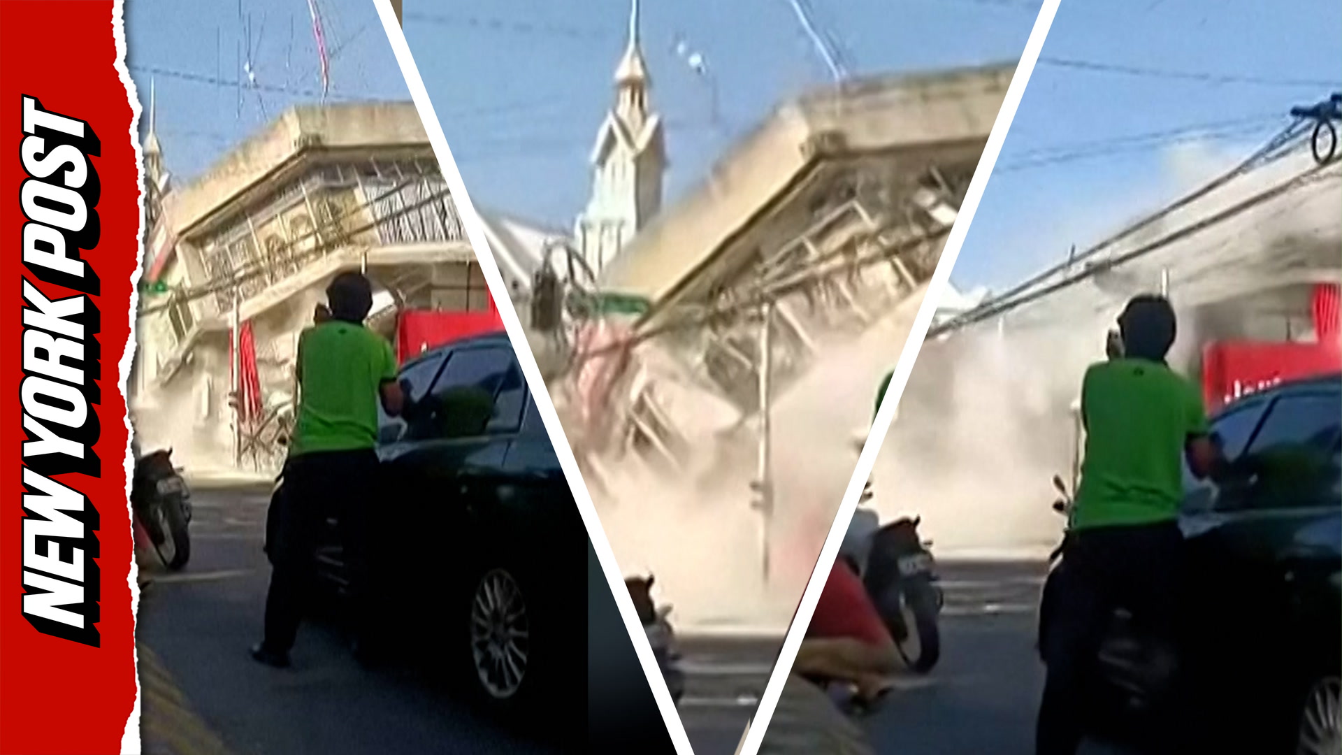 Terrifying moment building gets reduced to rubble after 7.8 magnitude ...