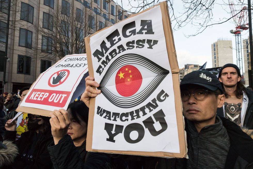 'Secret spy camera' sparks espionage fears over Chinese mega-embassy