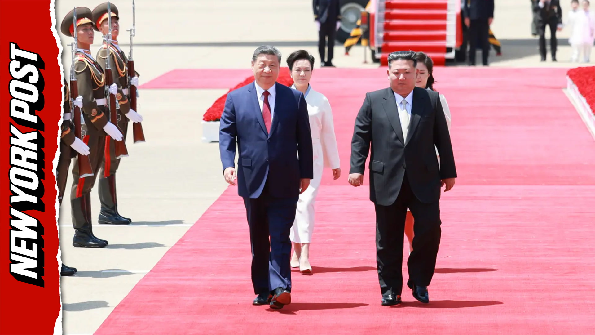 President Xi gets red-carpet welcome in rare North Korea visit