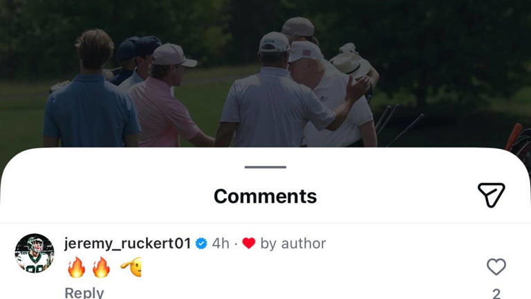 New York Jets player spotted with Trump at Bedminster Golf Club