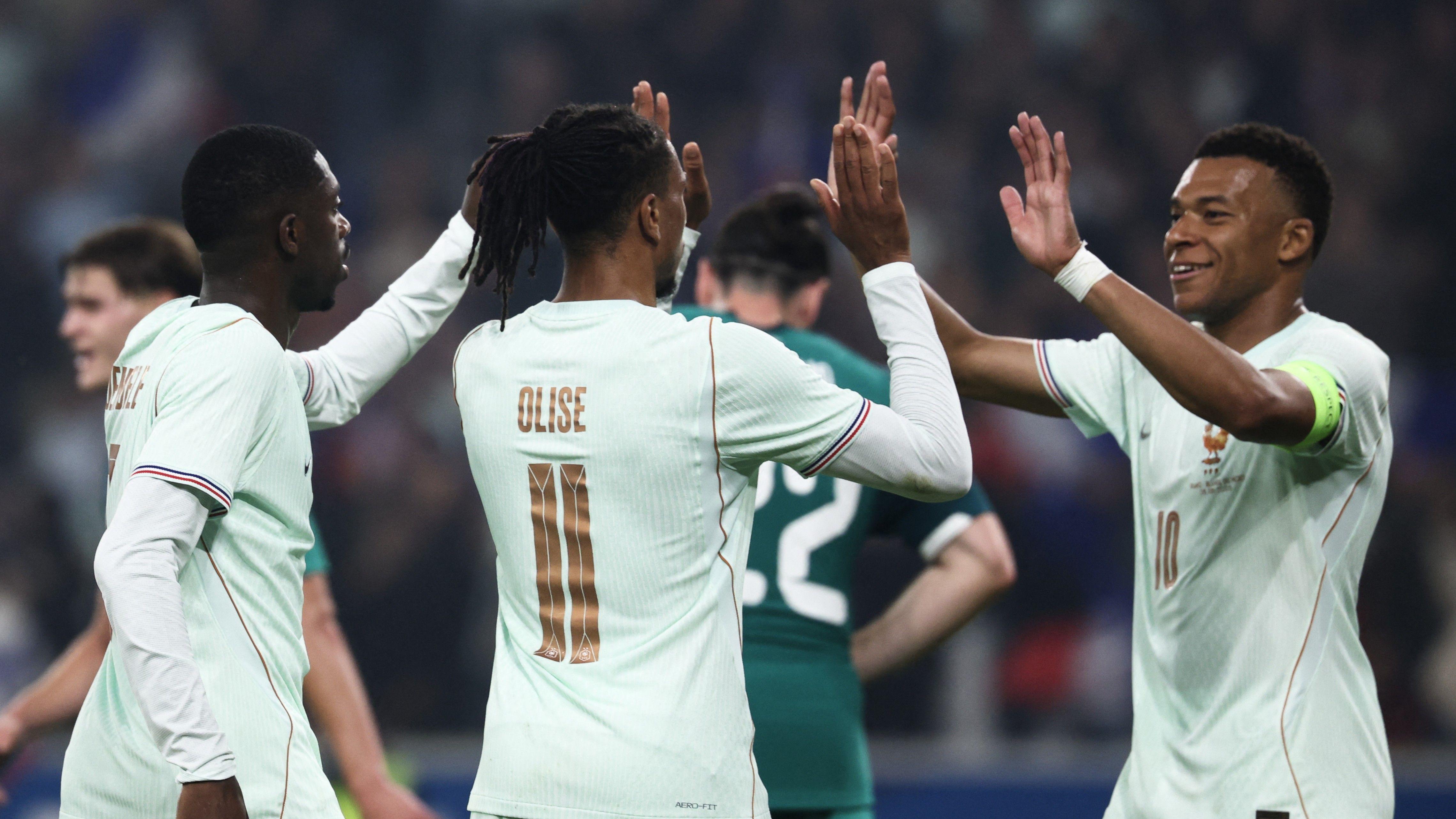 Olise scores hat-trick as France beat Northern Ireland