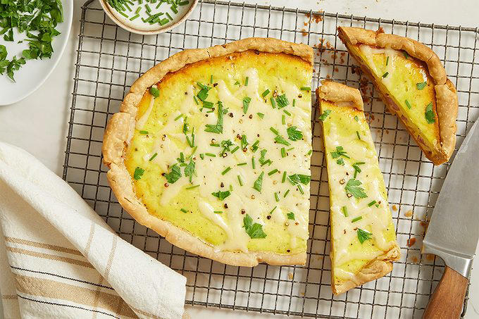 Slow-cooker ham and gruyere quiche