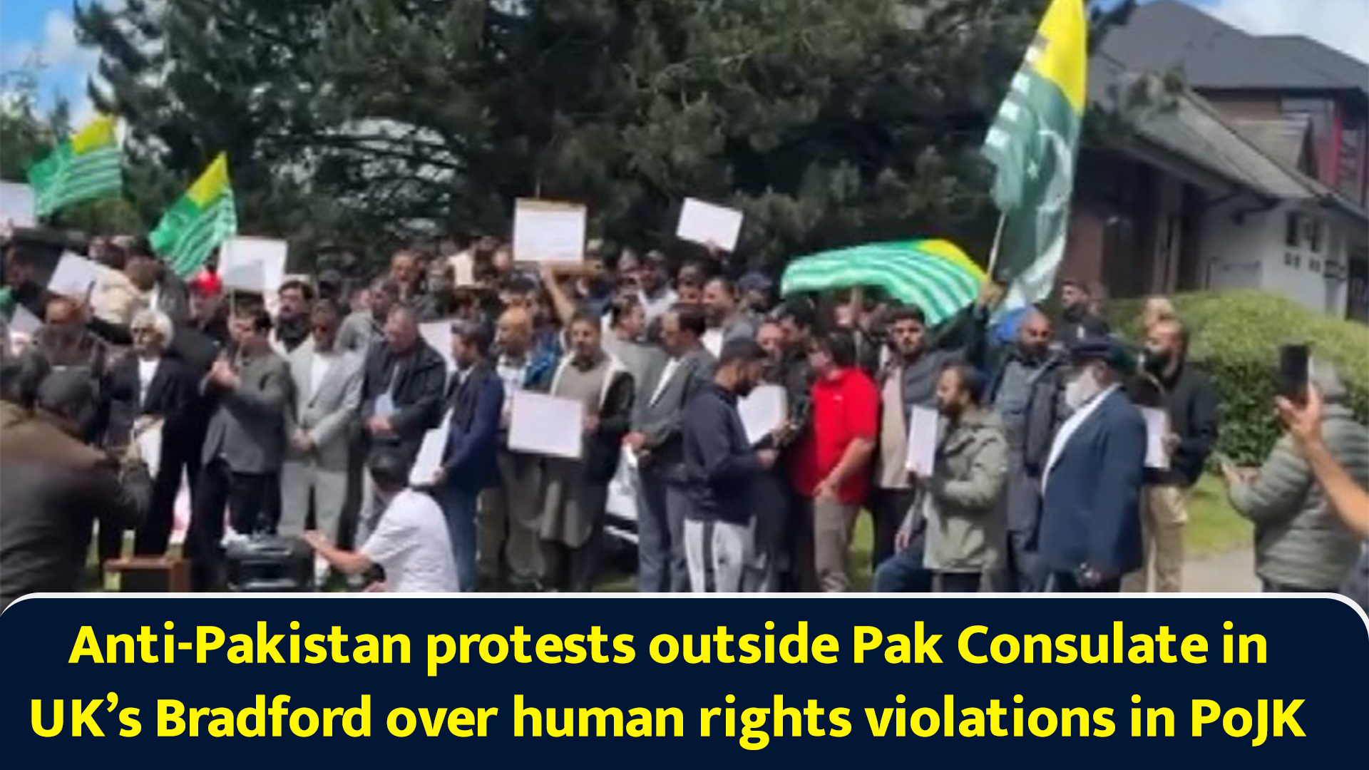 Anti-Pakistan protest outside Pak consulate in UK’s Bradford over human ...