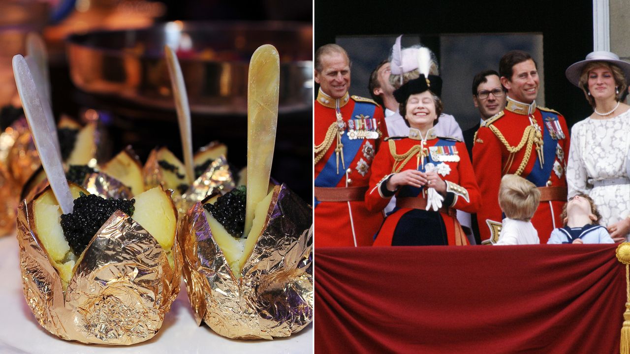 One royal enjoyed a plain baked potato with a scoop of caviar for ...