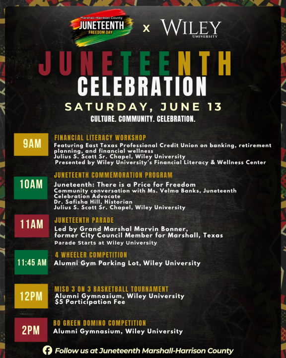 Wiley University joins partners for Juneteenth celebrations