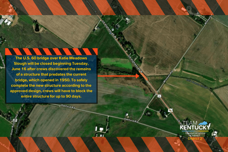 Foundation discovery closes US 60 bridge in Daviess County