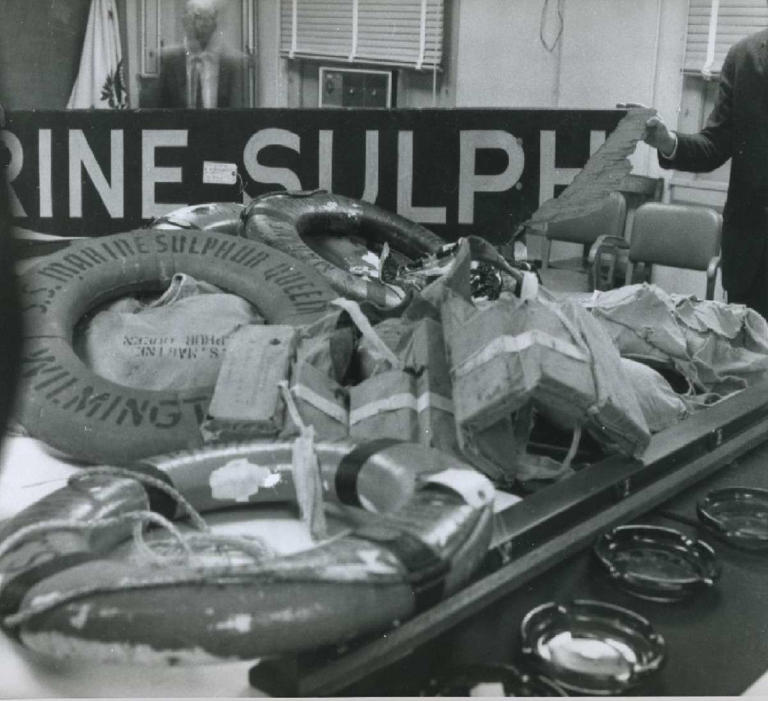 A tanker of molten sulphur vanished with 39 crew in 1963