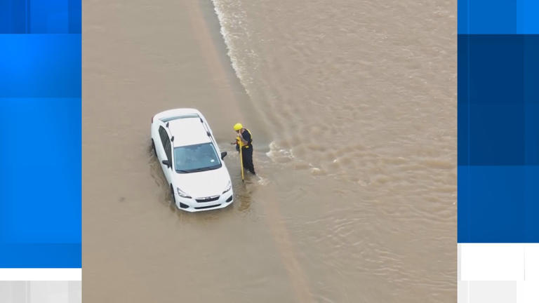 Driver rescued after car stalls in floodwaters on Little Cove Road