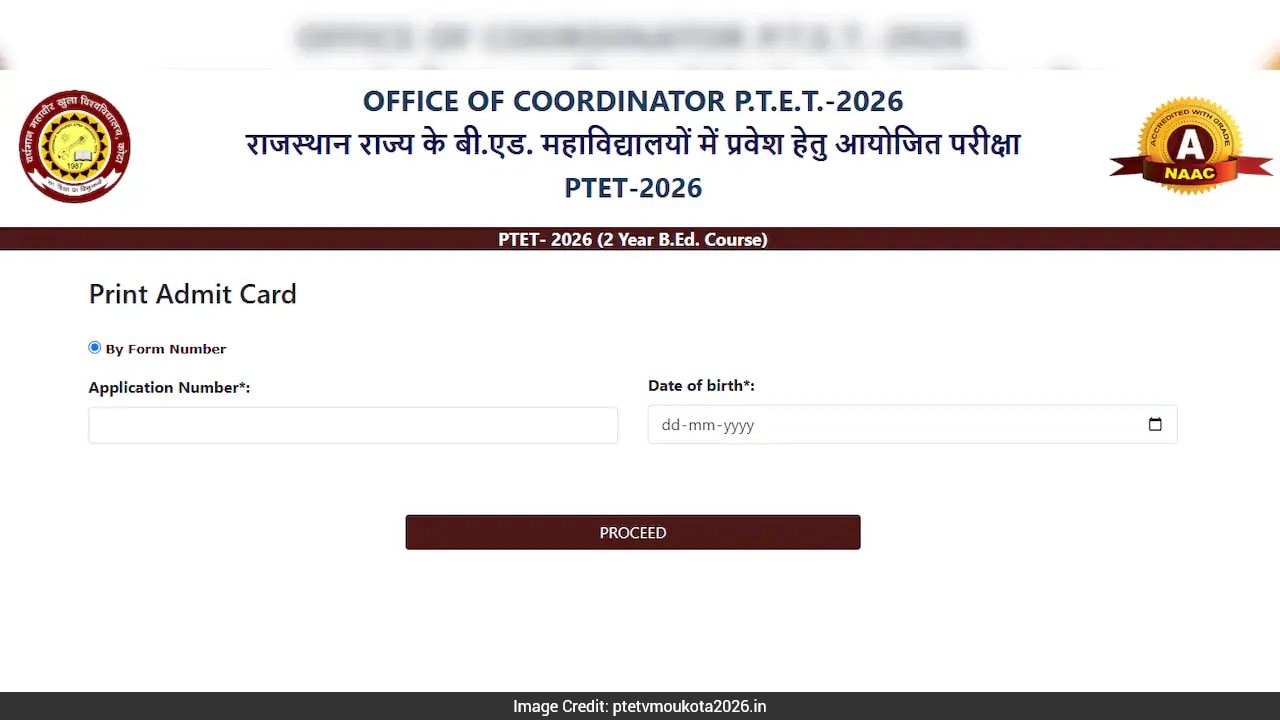 Rajasthan PTET admit card 2026 out, direct link to download hall ticket ...