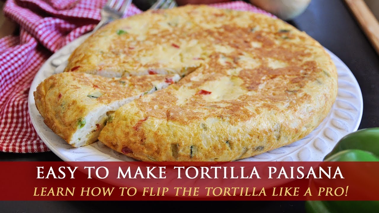 Famous Spanish tortilla paisana omelette authentic recipe