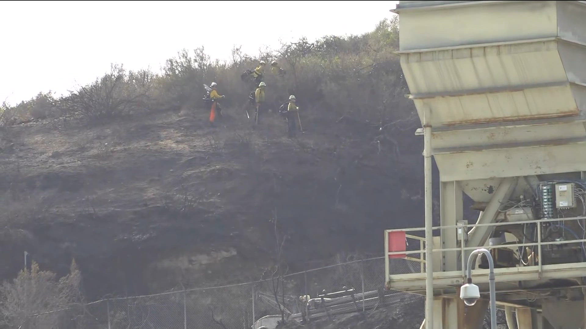 Crews check for hot spots after brush fire burns near Oceanside Airport ...
