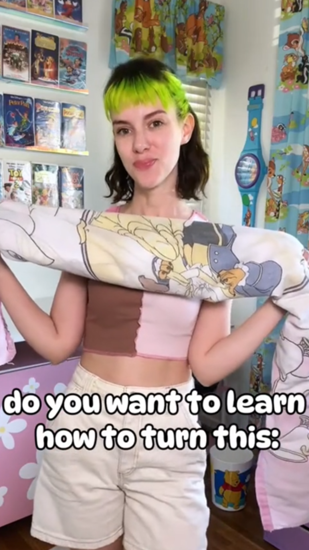 What makes this bedsheet dress transformation so creative?