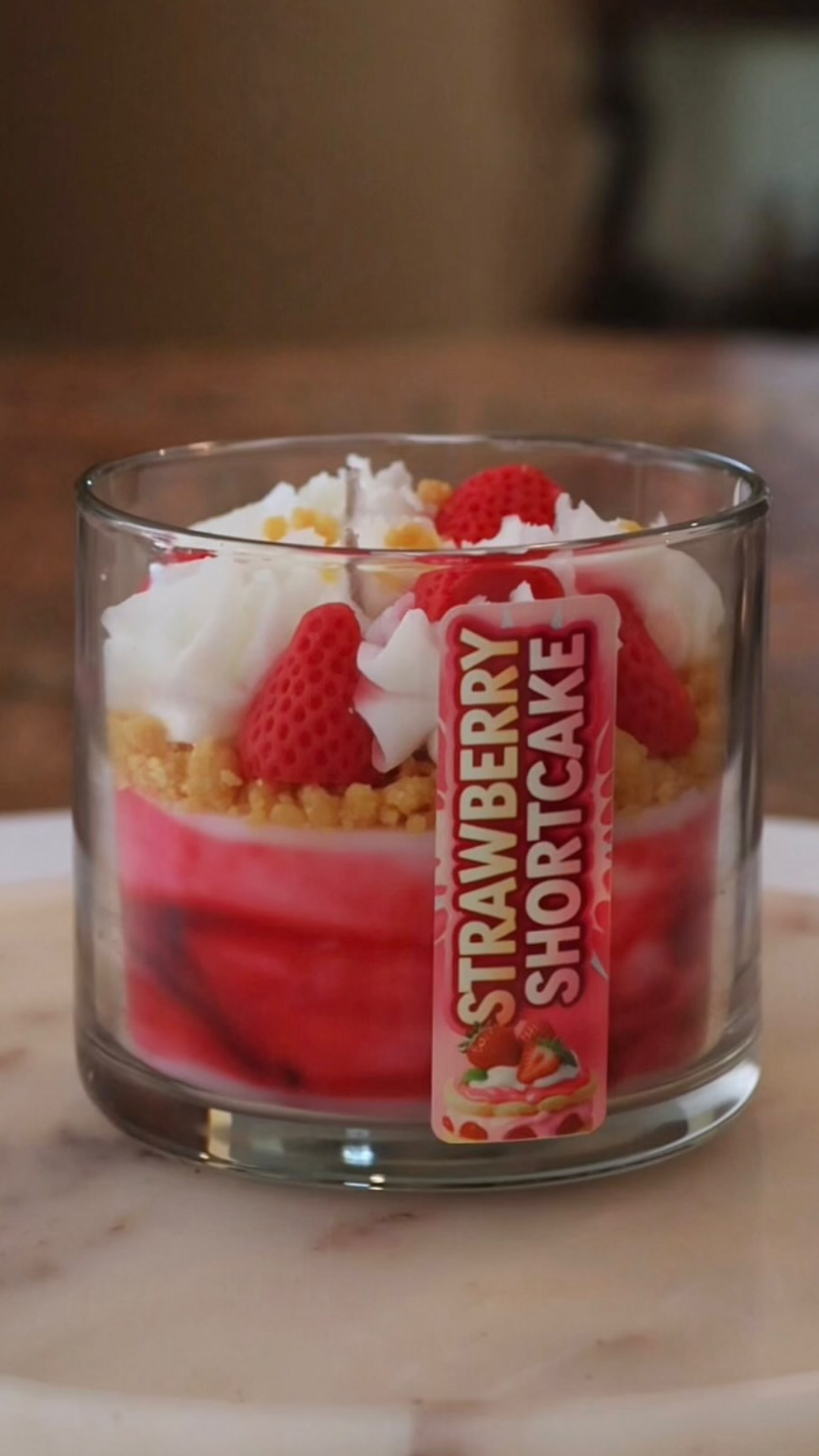 Fun candle alert: Strawberry Shortcake design