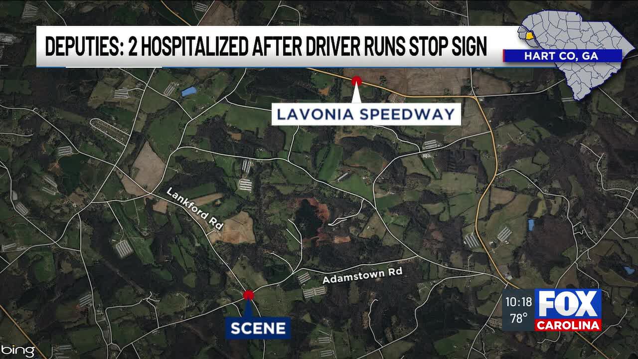 Deputies: 2 hospitalized after driver runs stop sign, causes crash