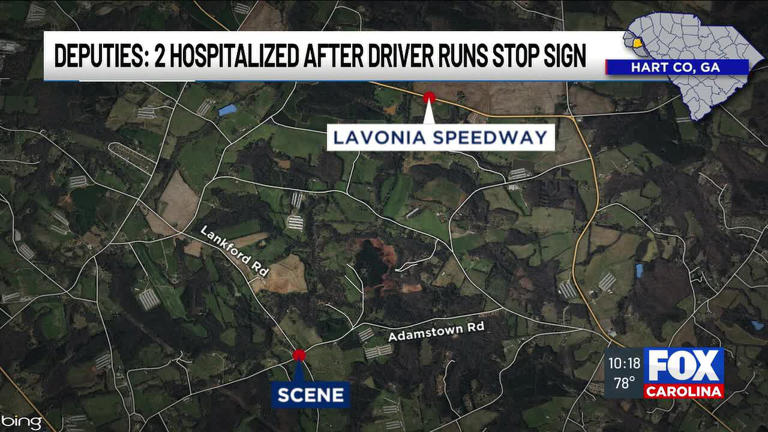 Deputies: 2 hospitalized after driver runs stop sign, causes crash