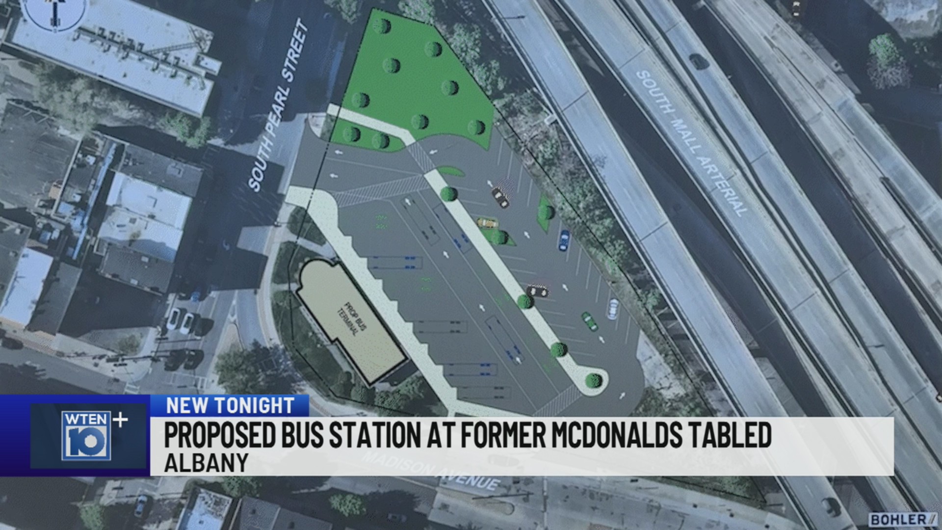Proposed bus terminal at former McDonald's in Albany tabled