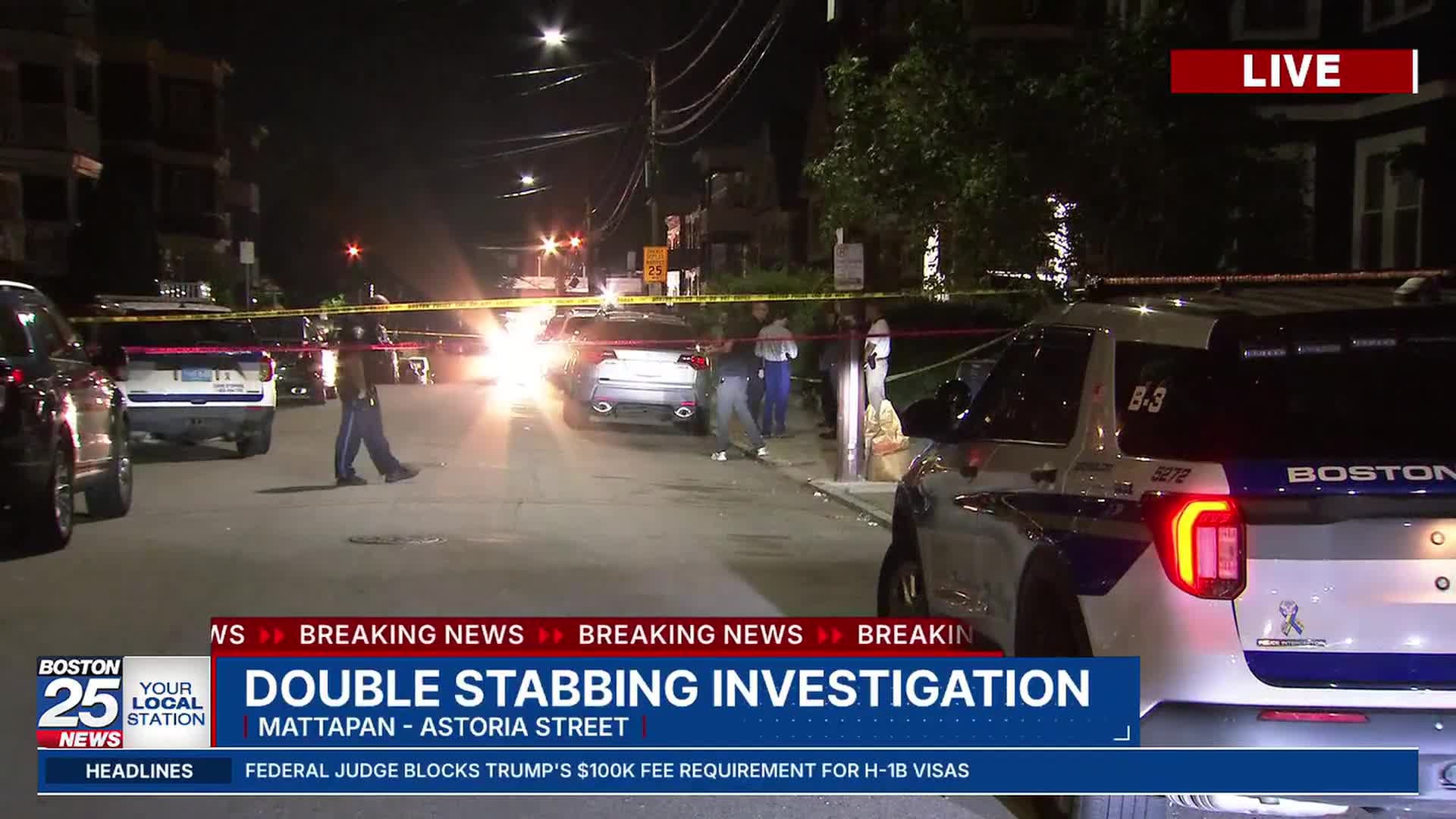 Two people seriously injured in double stabbing in Mattapan