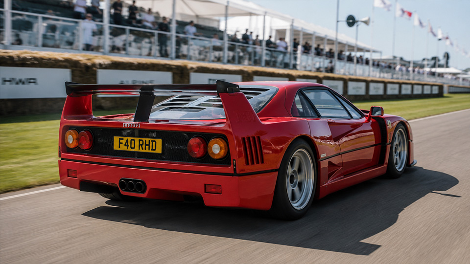 Ferrari F40 LM Michelotto raw twin-turbo-V8-sound