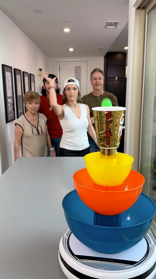Fun family ball toss challenge for great prizes