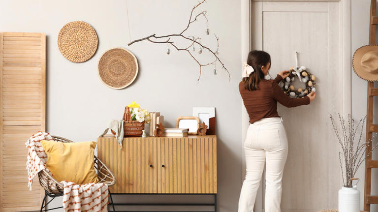 Skip traditional wreaths: This Dollar Tree DIY is a fun summer decor idea