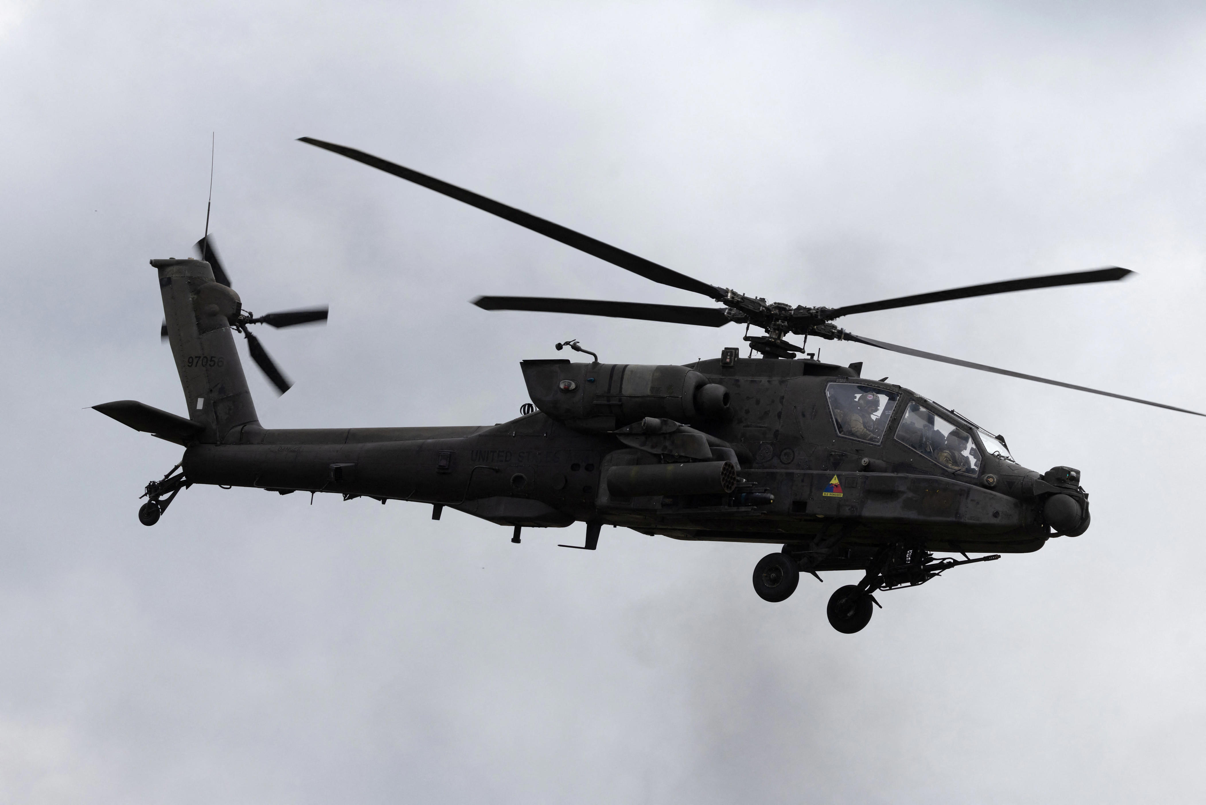 Crew rescued after US Apache helicopter goes down near Strait of Hormuz