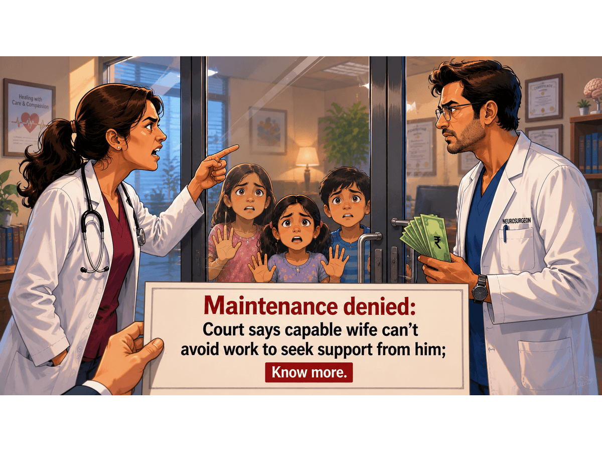 Qualified but not working? HC denies maintenance to doctor wife, says ...