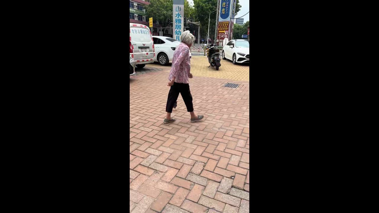 China: Vogel folgt 91-jähriger Frau beim Spaziergang in Guangdong, China