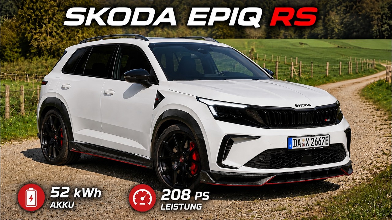 2027 Skoda Epiq RS rendering: Stromer mit RS-Potenzial & Fake-Endrohren?