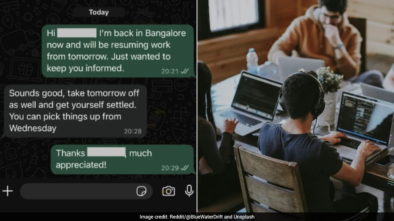 Boss gives employee extra day off after 10-day leave to settle in ...
