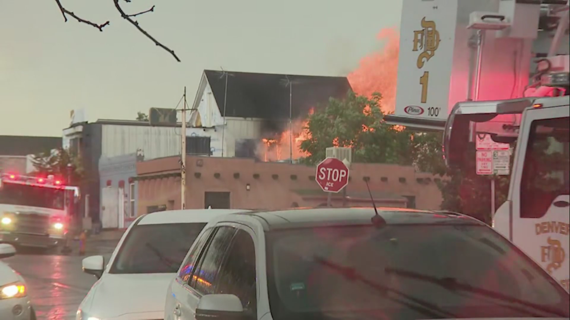 Crews respond to large structure fire in Highlands area