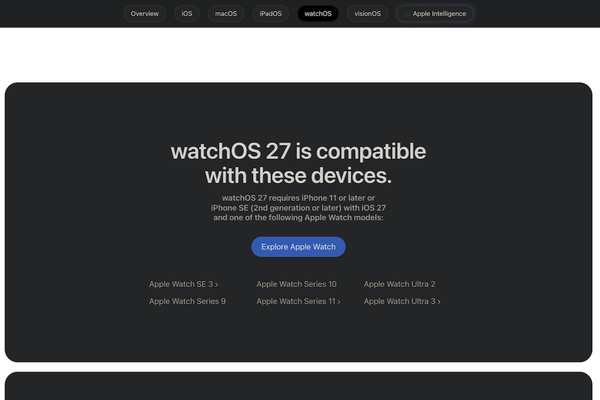アップル「Apple Watch 9」切り捨ては誤り WatchOS 27対応へ