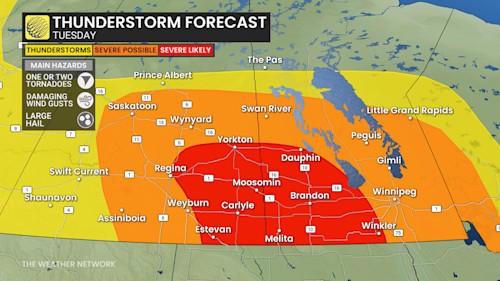 Tornado threat: New risk for severe weather arises in Sask., Manitoba
