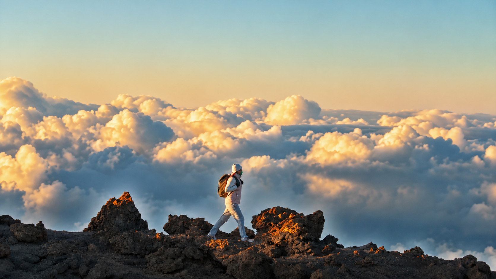 Sunrise above the clouds from Maui’s House of the Sun