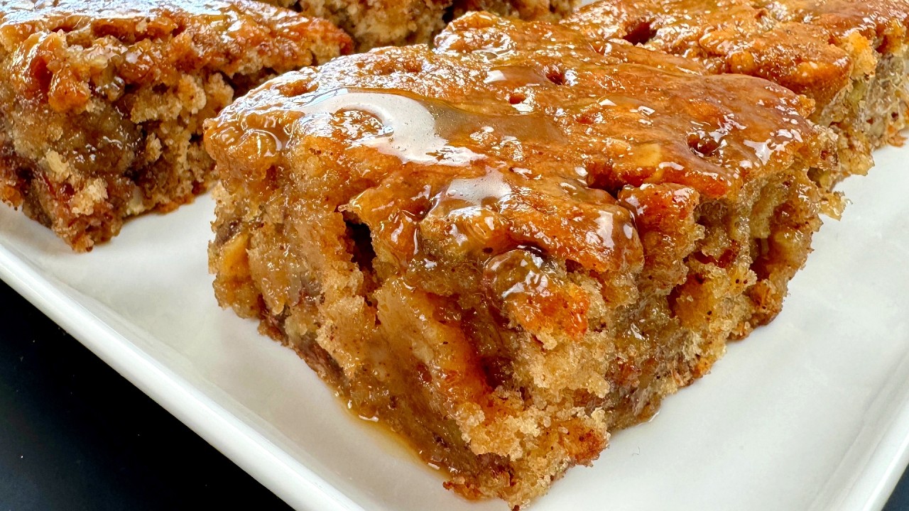Sticky toffee banana cake easy simple dessert recipe