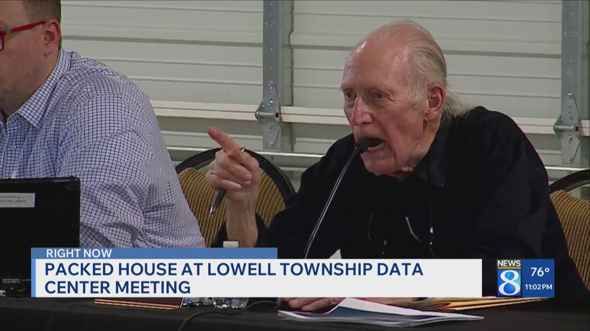 ‘We don’t want this’: Protesters flood Lowell Township data center meeting