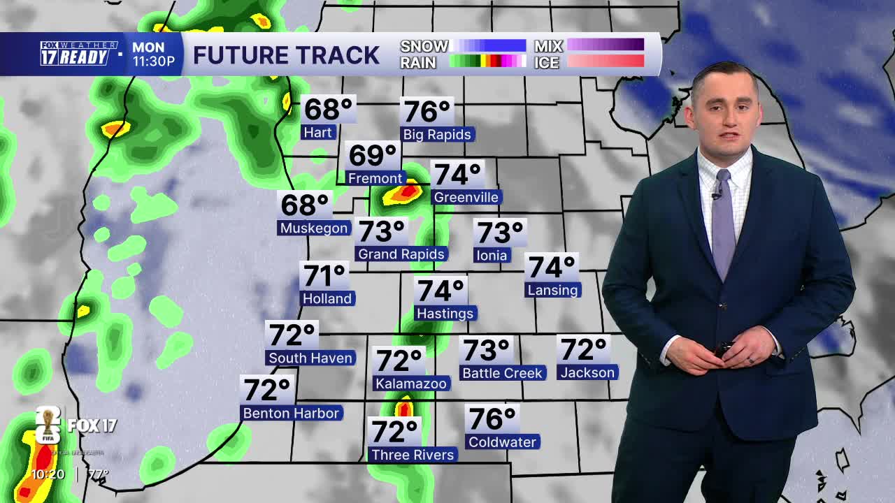 Tonight's forecast: Scattered storms possible