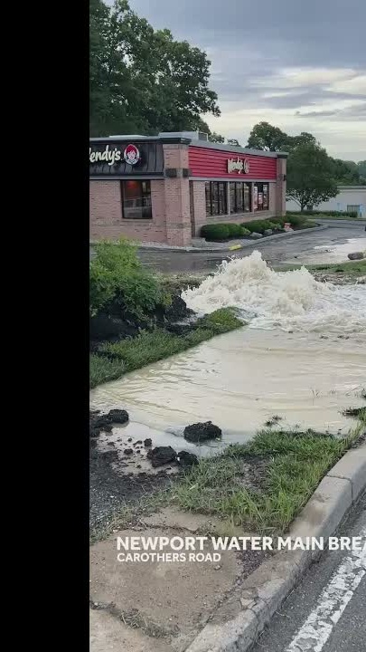 Water main break causes road closure in Newport