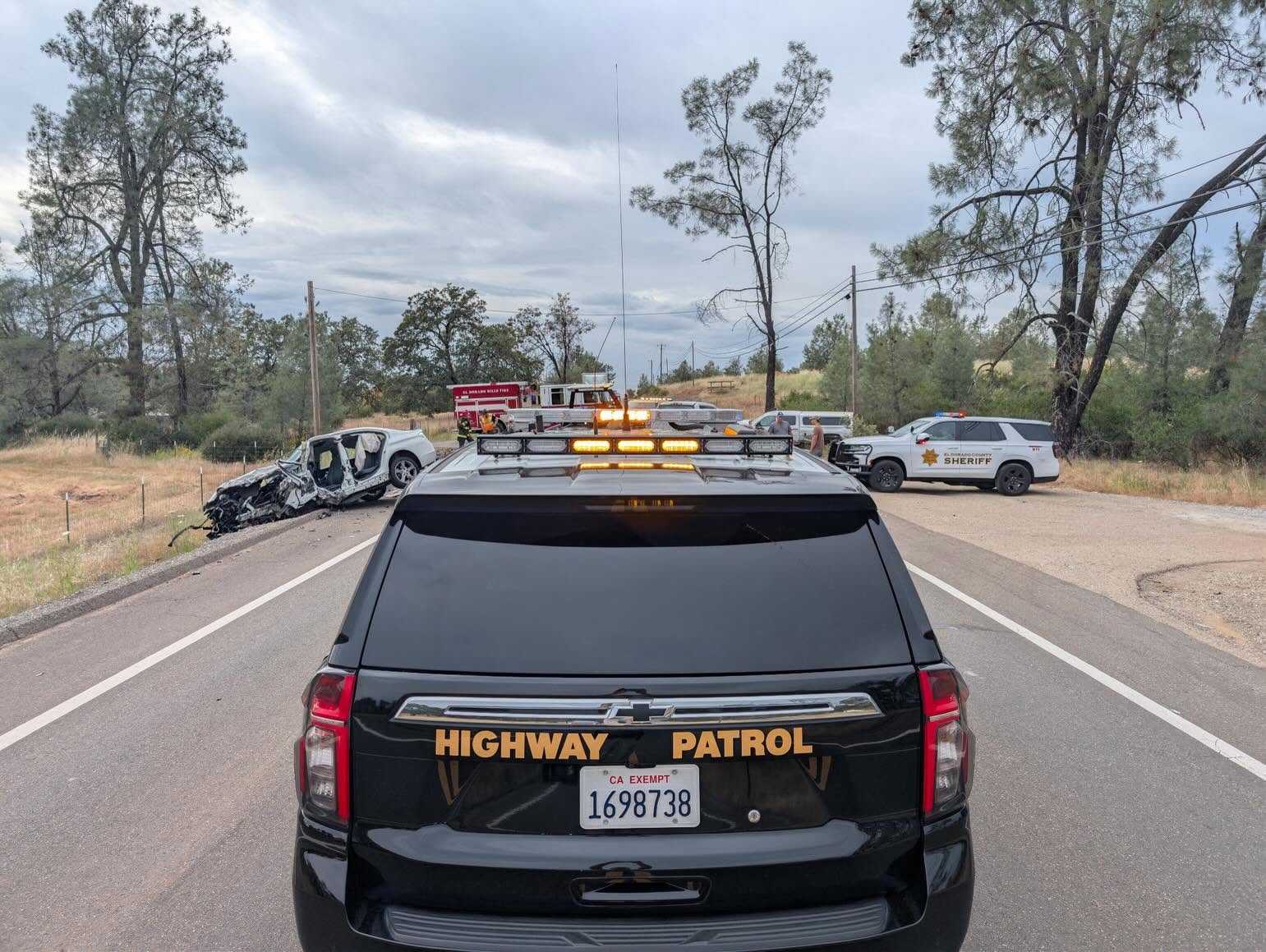 Driver injured in head-on crash in El Dorado County, CHP says