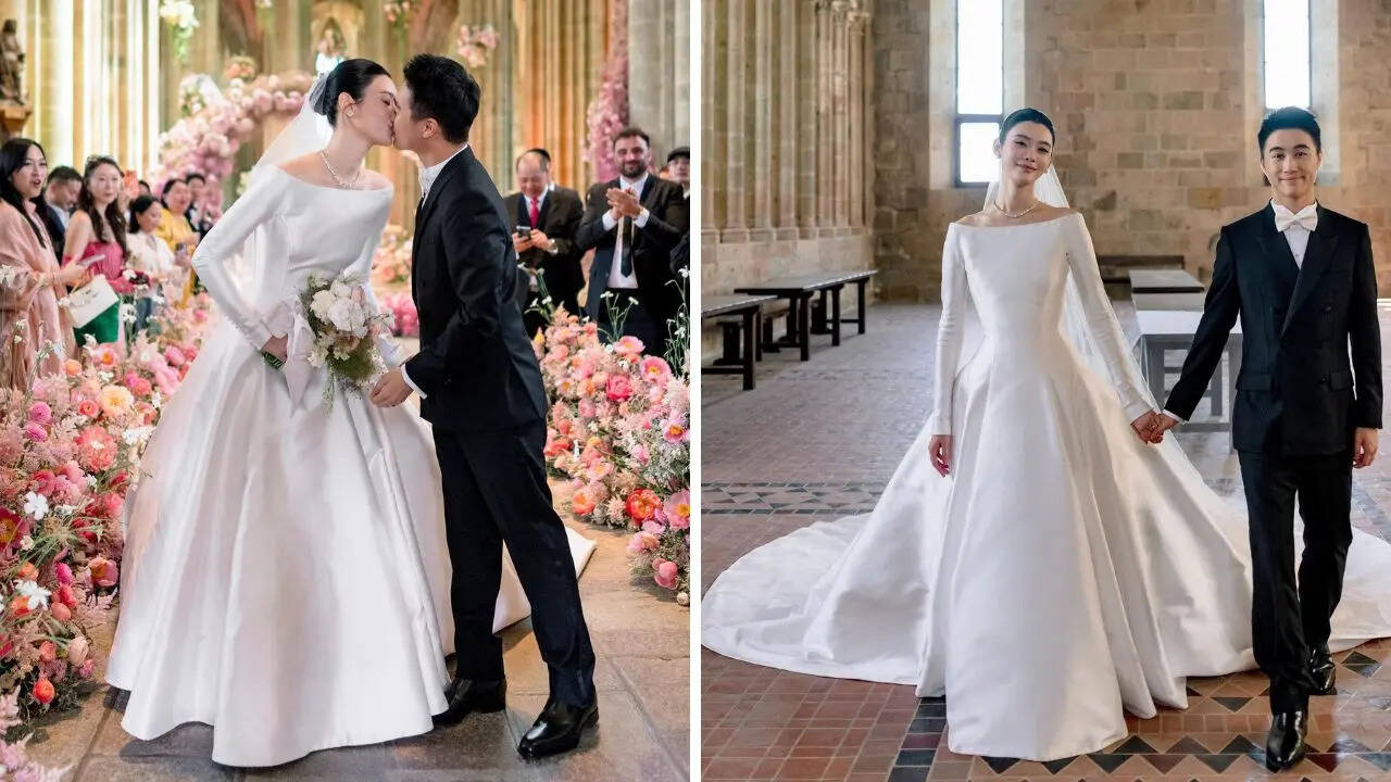 Chinese model Ming Xi wore custom Dior haute couture for her wedding to ...