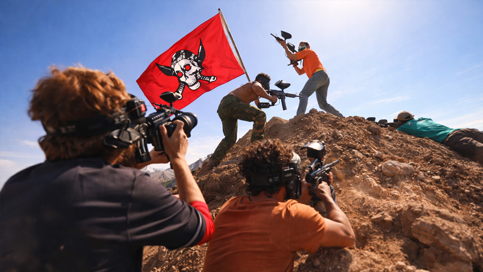 Paintball battle pushes teams into intense combat