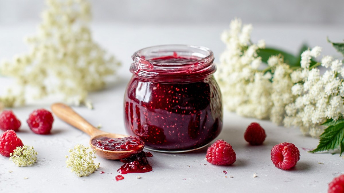 Diese Marmelade kombiniert Frucht und Blüten